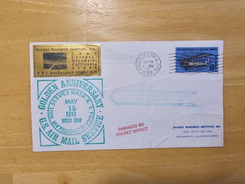 Rocket Mail FLOWN Cover | USA EZ 104 05/15/1968 | eBay