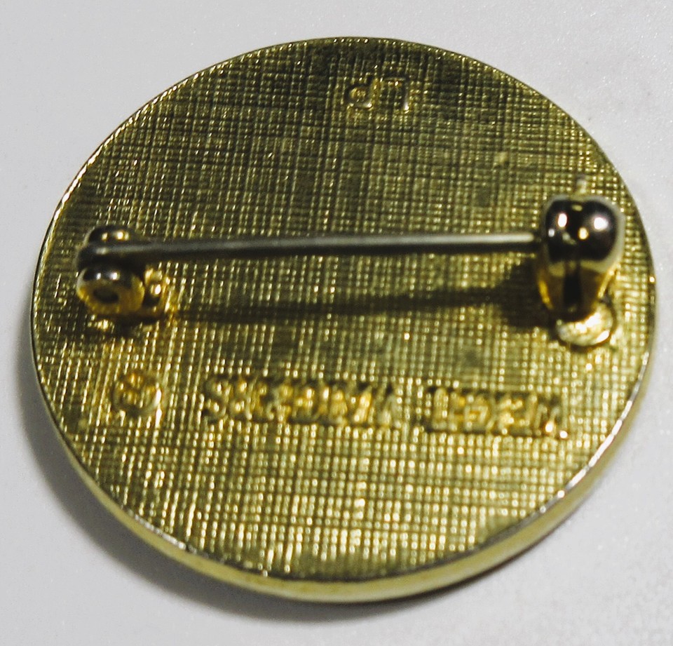 VTG WEIGHT WATCHER 10 LB loss reward CLEAR RHINESTONE Brooch Pin Black ...