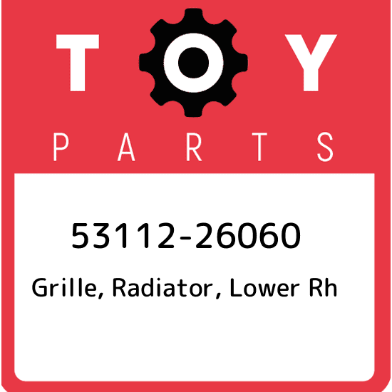 53112-26060 Toyota Grille, radiator, lower rh 5311226060, New Genuine ...