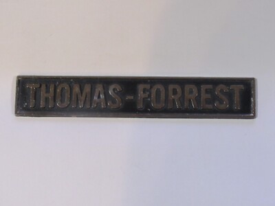 Vintage Thomas-Forrest Chevrolet Centralia Missouri Metal Dealer Badge ...