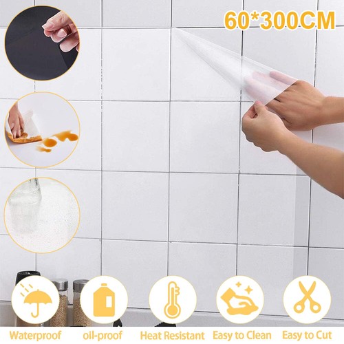 Sticky Back Plastic Roll Sheet Clear Vinyl Film Self Adhesive Kitchen ...
