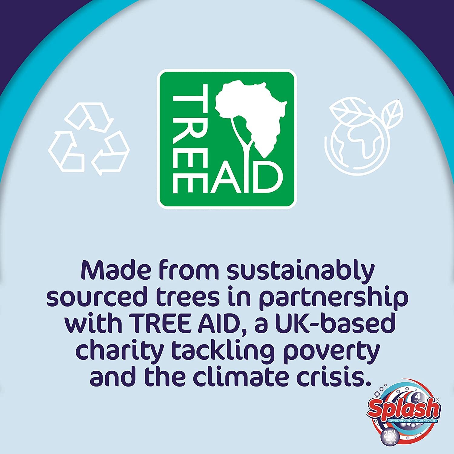 24 Splash Kitchen Roll 4-Pack, White Paper Embossed, Strong ...