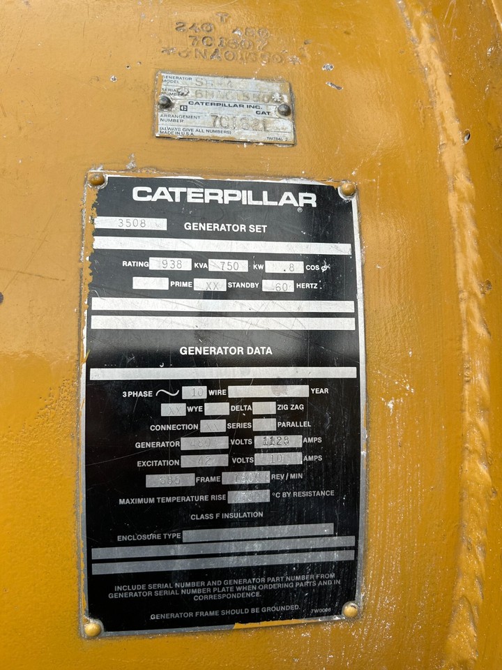 Caterpillar 3508 Generator 750kW | eBay