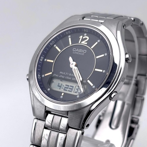 CASIO LINAGE Radio-controlled solar power Black dial Men's | eBay UK