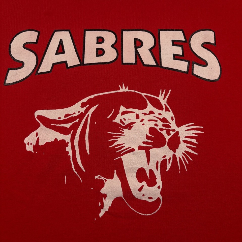 Vintage Buffalo Sabres T-Shirt Mens 2XL Red Fruit Of The Loom NHL ...