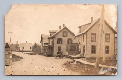 Main Street General Store MANSET Maine RPPC Antique Photo Postcard 1912 ...