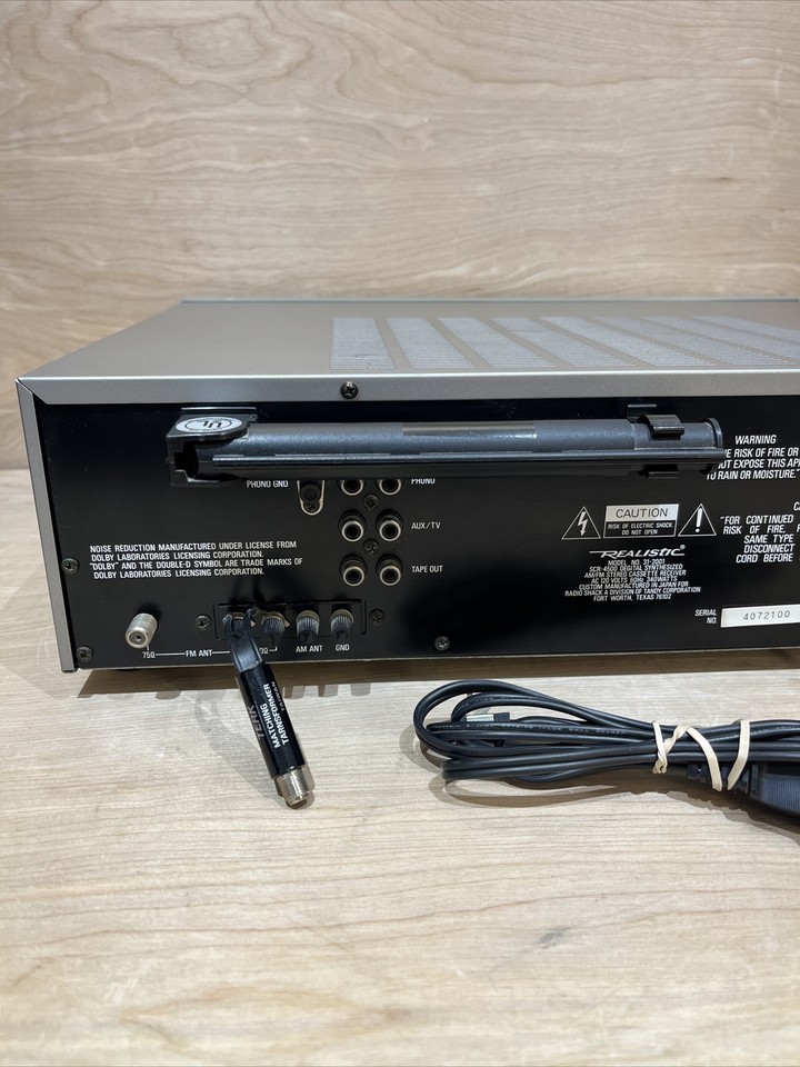 Realistic SCR-4500 Digital AM/FM Stereo Cassette Tape Deck Receiver | eBay