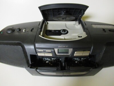 Sony CFD-222 CD Dual Cassette AM/FM Stereo-AC/DC Battery/Cord Boombox ...
