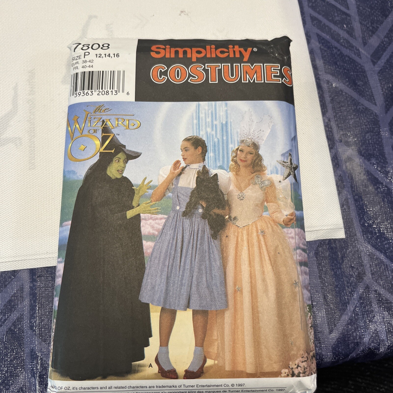 WIZARD OF OZ Simplicity 7808 Costume Sewing Pattern Misses Sizes 12-14 ...