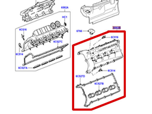LAND ROVER CAMSHAFT COVER RANGE ROVER LR4 RANGE ROVER SPORT 10-14 LH ...