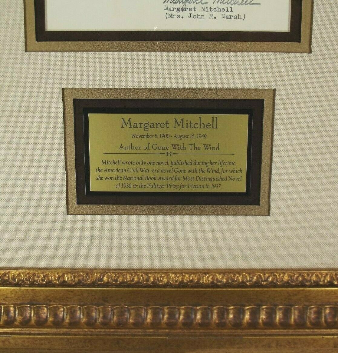 Margaret Mitchell Autograph Letter Signed 01/04/1936 Gone With The Wind ...