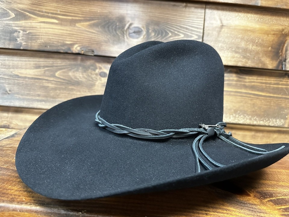 STETSON GUS 6X COWBOY FELT HAT BLACK-Made in U.S.A. | eBay