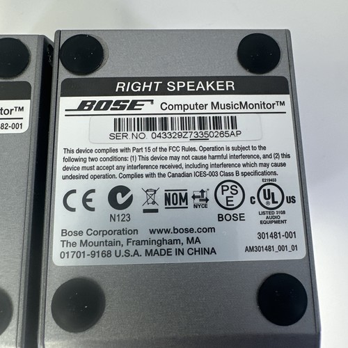Bose Computer MusicMonitor Laptop Desktop PC Speakers Tested & Works ...