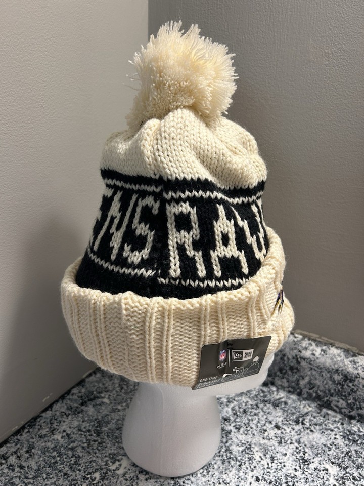 NFL NEW ERA BALTIMORE RAVENS CUFFED WINTER KNIT POM BEANIE ONE SIZE | eBay