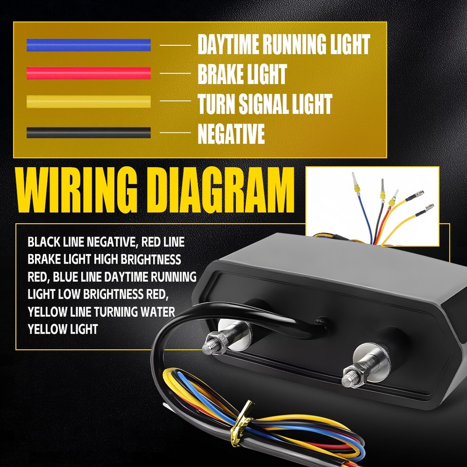 LED Integrated Rear/Tail Light Brake Turn Dynamic Signals For Honda CBR ...