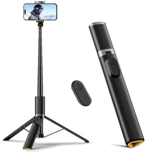 63" Cell Phone Selfie Stick Tripod, Portable Tripod for iPhone 63-inch ...