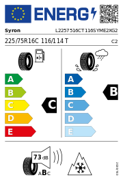 Syron Merkep 2 X AW 8PR 3PMSF M+S BSW 225/75 R16C 116/114T ...