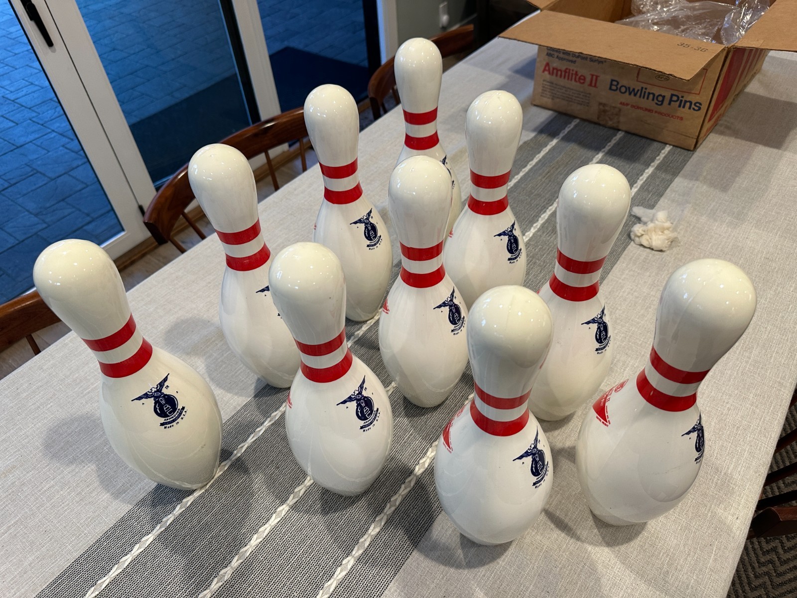 Case of 10 Vintage AMF Amflite II Bowling Pins New Unused in Original ...