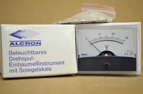 Alcron- Acrometer 60 Bel. Drehspul-Einbaumeßinstrument m.Spiegelskala ...