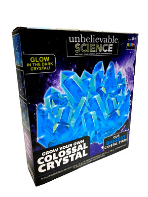 Unbelievable Science Grow Your Own Colossal Crystal STEM Kit Glow in ...