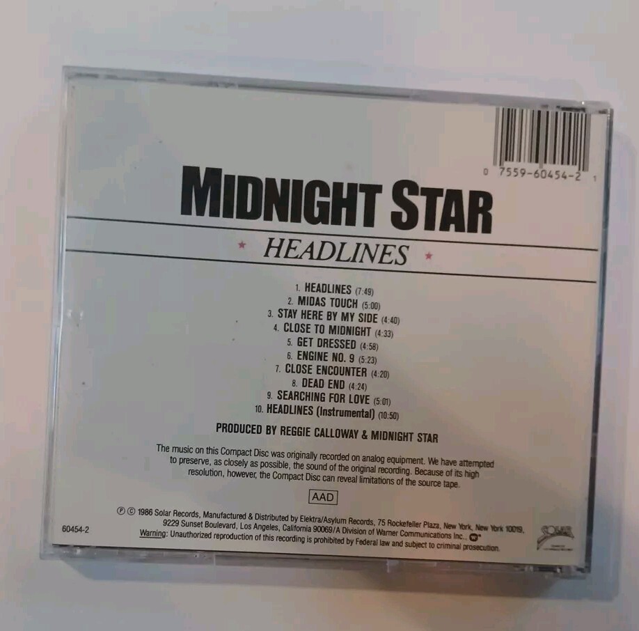 Headlines by Midnight Star (CD, 1986, Solar) 75596045421 | eBay