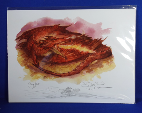 Hobbit / Lord of the Rings Giclee Print Signed & Sketch By David Wenzel ...