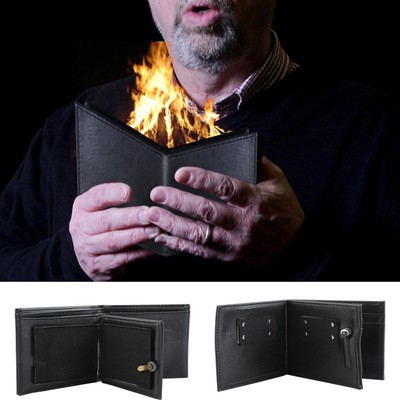 Magic Fire Wallet Creative Flaming Fire Wallet Magician Wallet Street ...