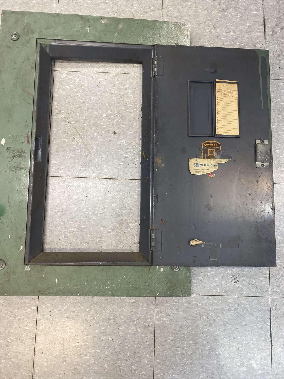 SQUARE D old industrial panel cover FLUSH FRONT PANELBOARD COVER (63w ...