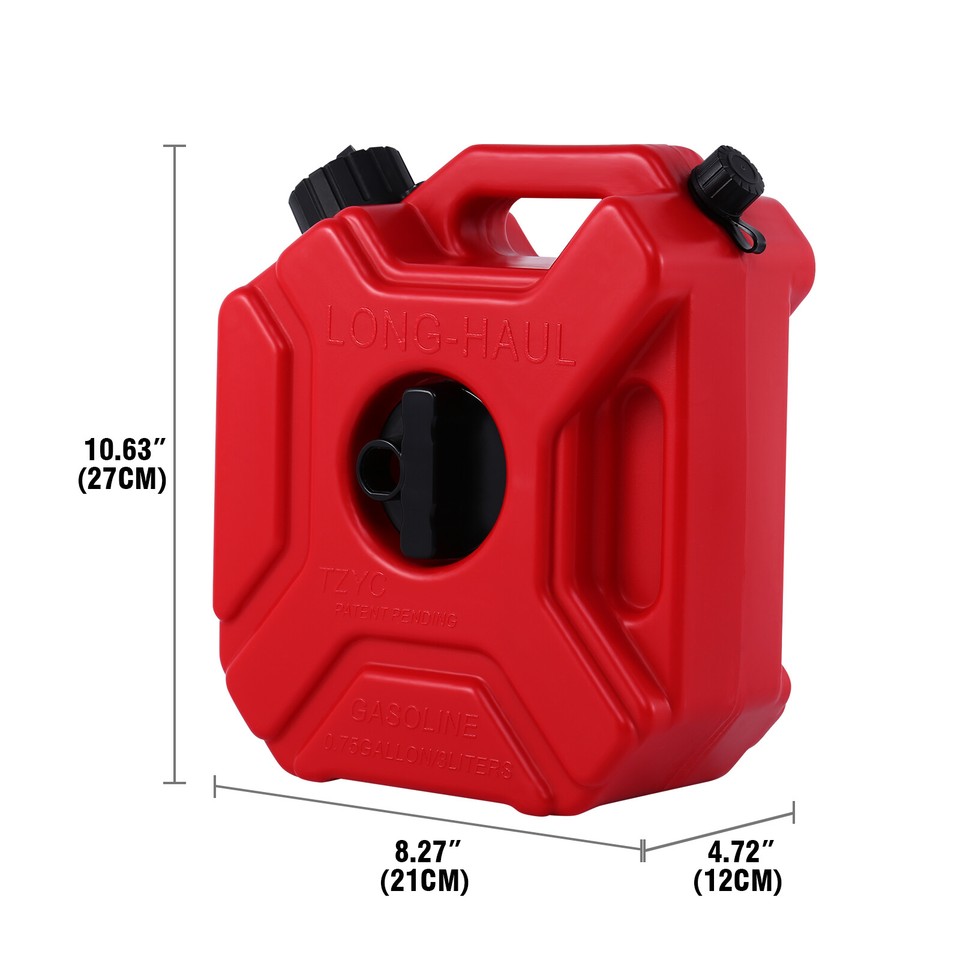 Red 3L Plastic Container Can Gas Fuel Tank Fit for ATV UTV Gokart ...