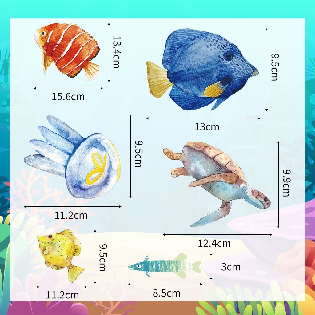 Under the Sea Wall Stickers Ocean Word Decals Kids Boys Girls Nursery ...