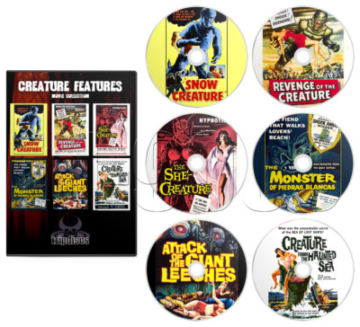 Creature Features Movie Collection (1954-1961) 6x Horror Sci-Fi Films ...
