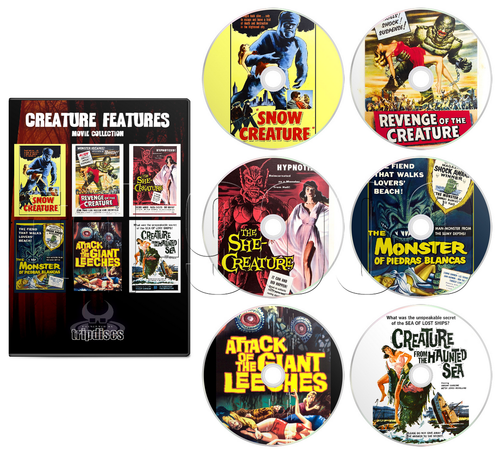 Creature Features Movie Collection (1954-1961) 6x Horror Sci-Fi Films ...