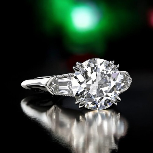 IGI Lab Created PT 950 Platinum Oval Cut 2.80 Ct Diamond Engagement ...