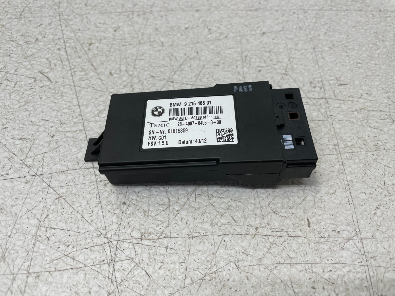 12 13 14 15 BMW F30 320i 328i 335i Front Right Seat Heat Control Module ...