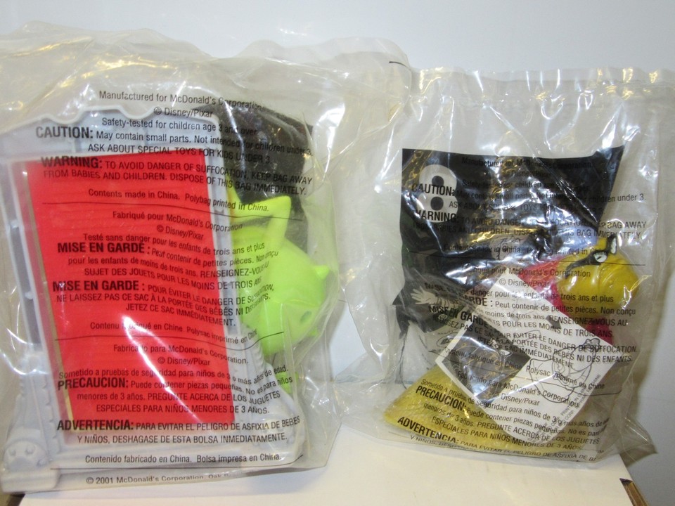 2-SET MIKE WAZOWSKI & ROZ Monsters Inc Disney Pixar McDonalds Premiums ...