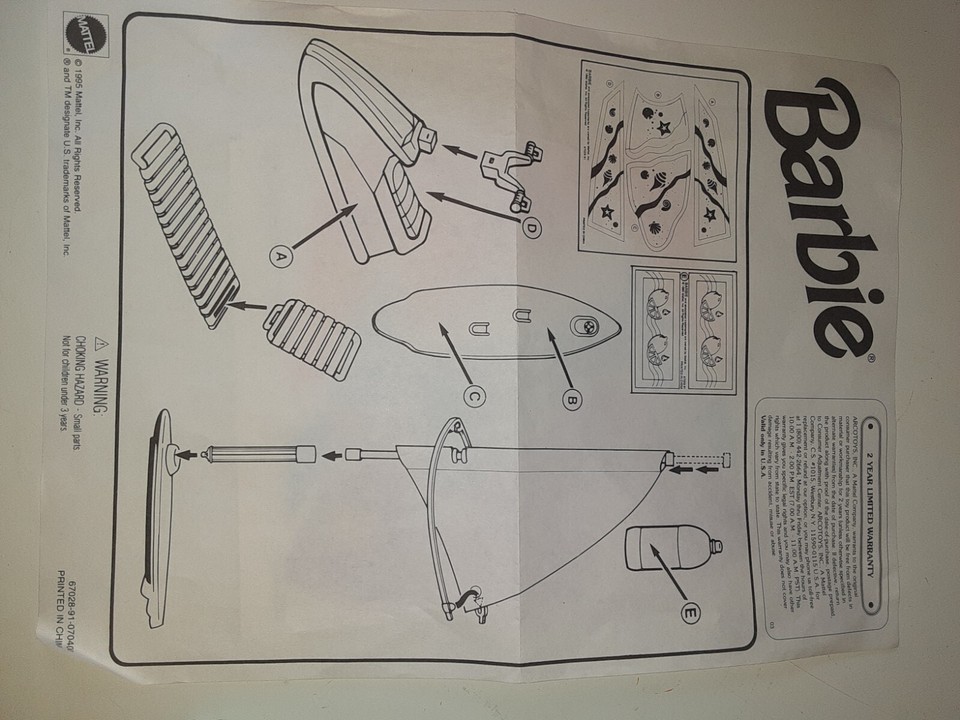 Vintage Barbie Mattel Arco So Much to Do Surf Set Playset Beach ...