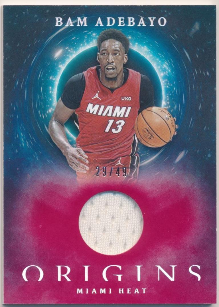 2020-21 Panini Origins - Origins Memorabilia Bam Adebayo #OM-BA Red /49 ...