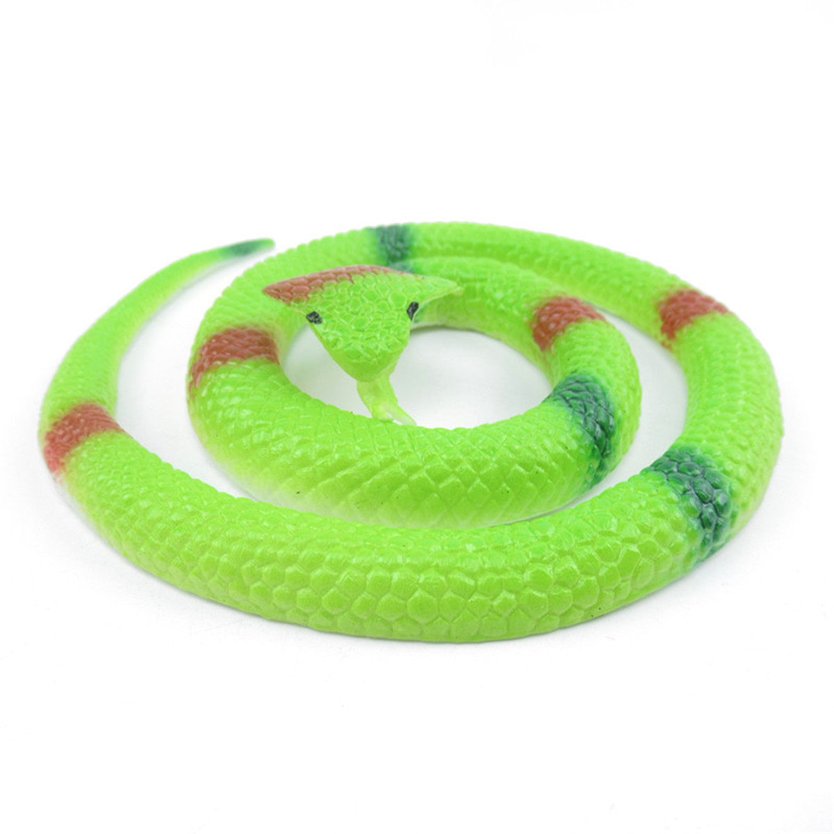 75cm Rubber Snake Fake Reptile Model Trick Prank Toy Funny Gift Garden ...
