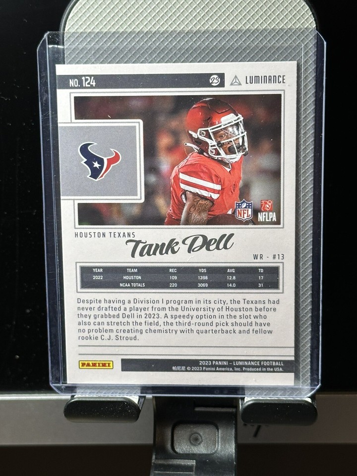 Tank Dell Rookie Card 2023 Panini Luminance-Texans | eBay