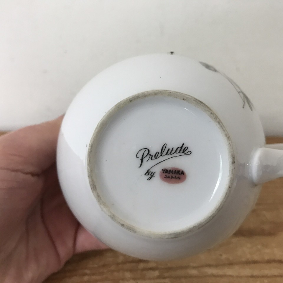 Vtg Mid Century Prelude Yamaka Japan Porcelain Floral Creamer Small ...