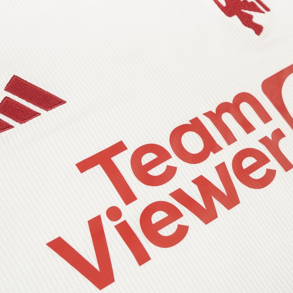 Manchester United Adidas 23/24 Cloud White Third Kids Youth Soccer ...