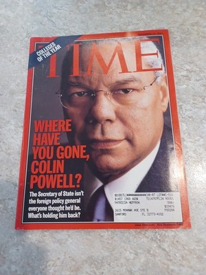 Vintage Time Magazine September 10, 2001 Where Have You Gone, Colin ...