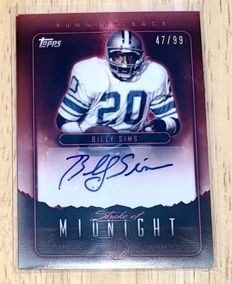 Billy Sims 2024 Topps Midnight Stroke of Midnight Auto 47/99 See ...