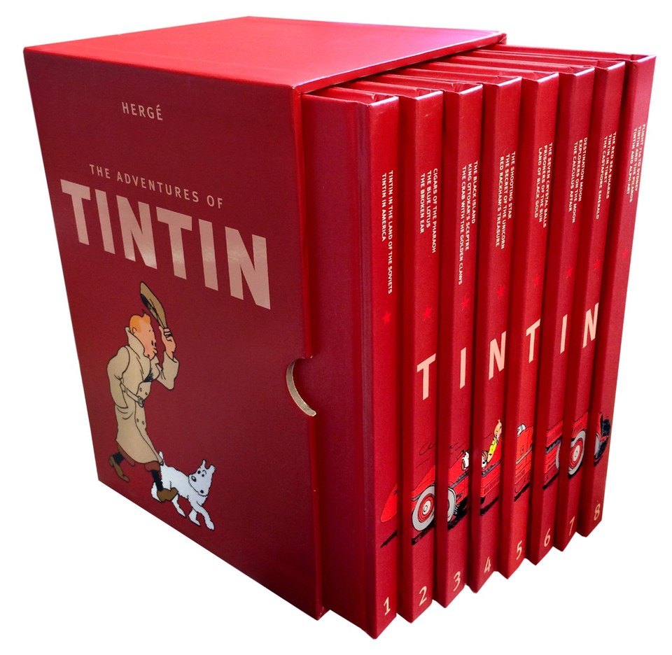 The Complete Adventures of Tintin Collection 8 Books Box Gift Set by ...