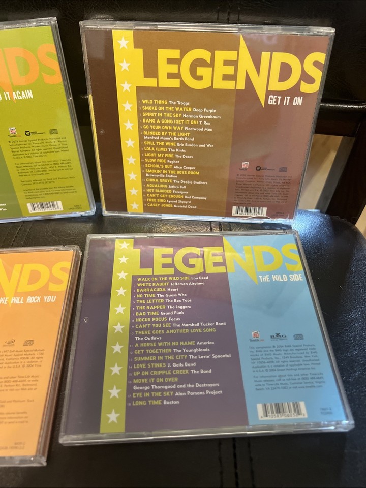 Time Life Music Legends CDs Lot of 5 60s-80s Classic Rock Songs Various ...