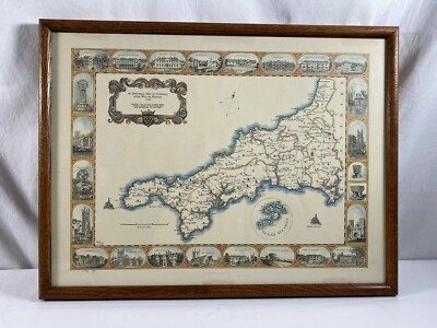 Pre-1900 - Antique Map Of Cornwall