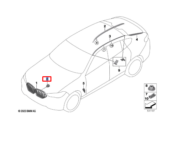 BMW X5 G05 Front Camera System Plug 51117933177 7933177 NEW GENUINE | eBay