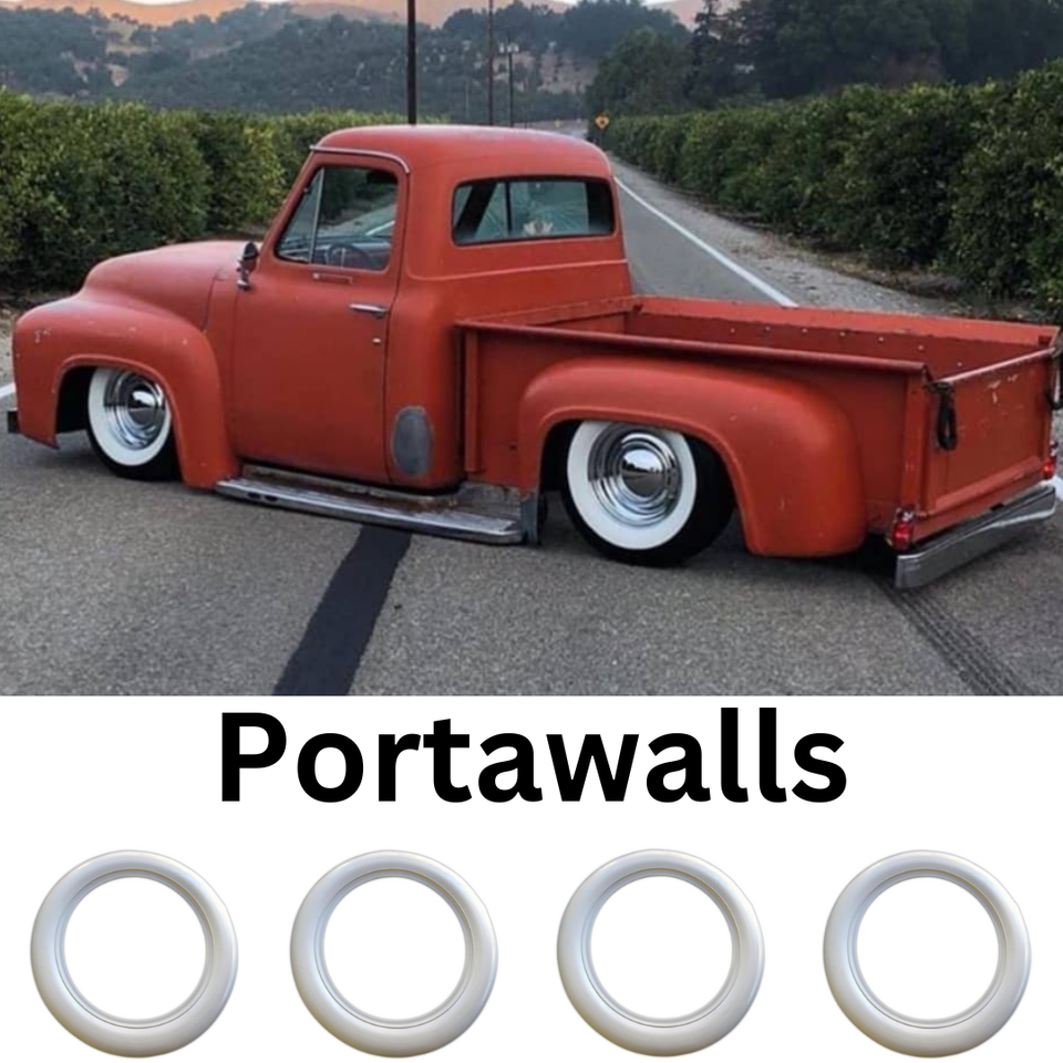 4x Portawalls White Wall Tire Insert 15" Rims Sidewall Set | eBay