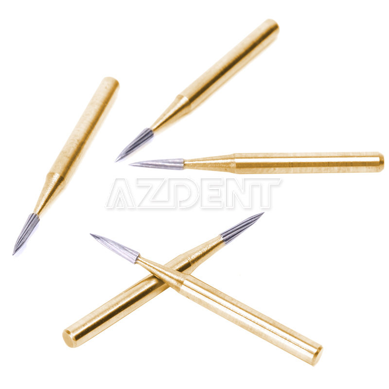 AZDENT Dental Trimming & Finishing Gold Burs Carbide Burs FG 7901/7902 ...