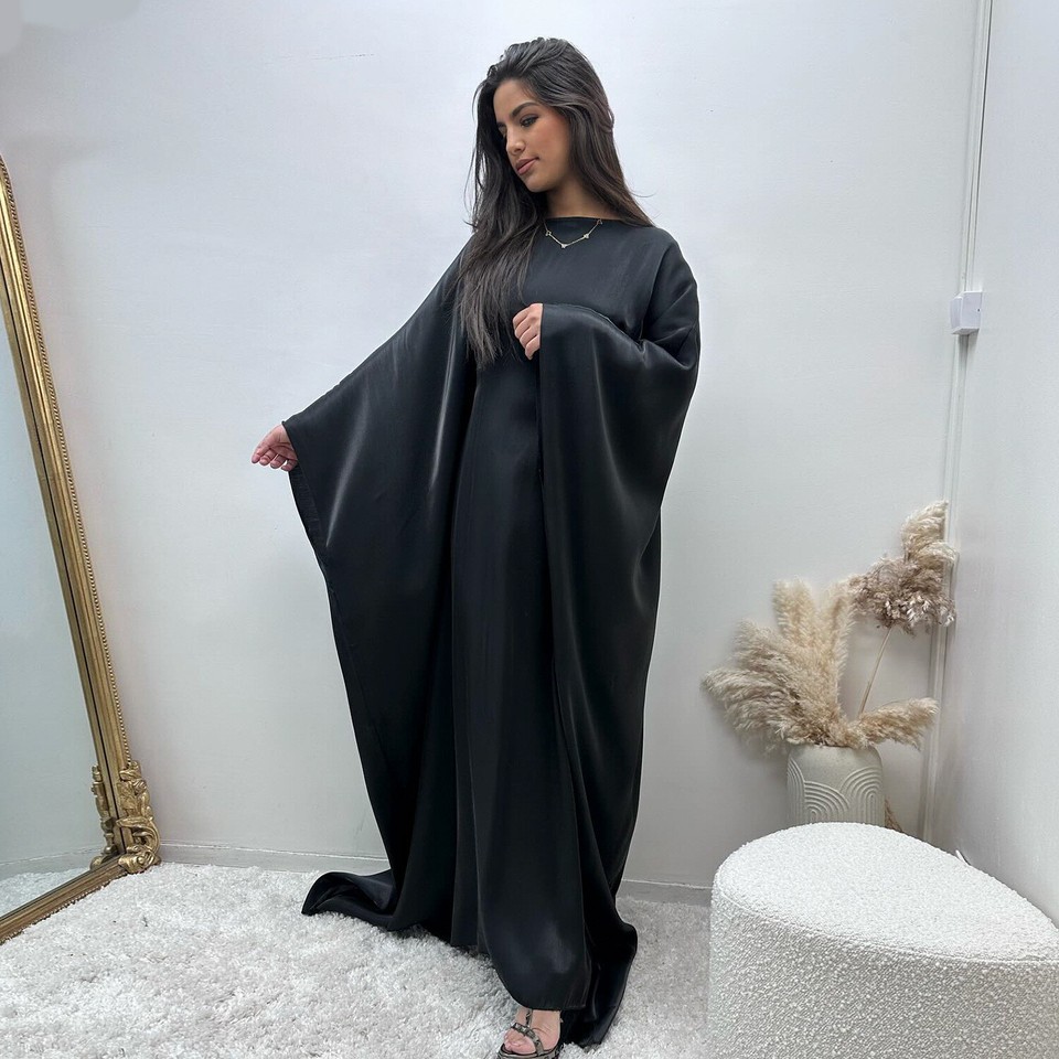 Dubai Kaftan Abaya Women Long Maxi Dress Batwing Sleeve Kaftan Muslim ...